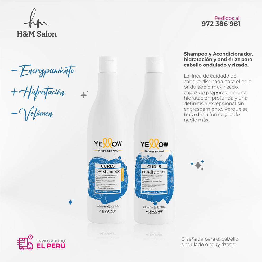 YELLOW - CURLS Shampoo y Acondicionador para cabellos ondulados – H&M Salon